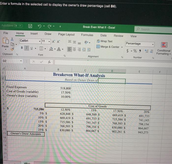 Solved Enter A Formula In The Selected Cell To Display The Chegg