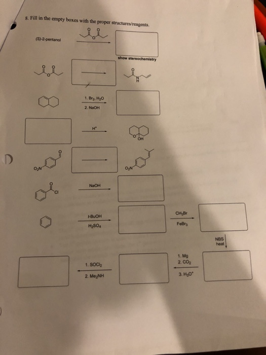 Solved S. Fill in the empty boxes with the proper | Chegg.com