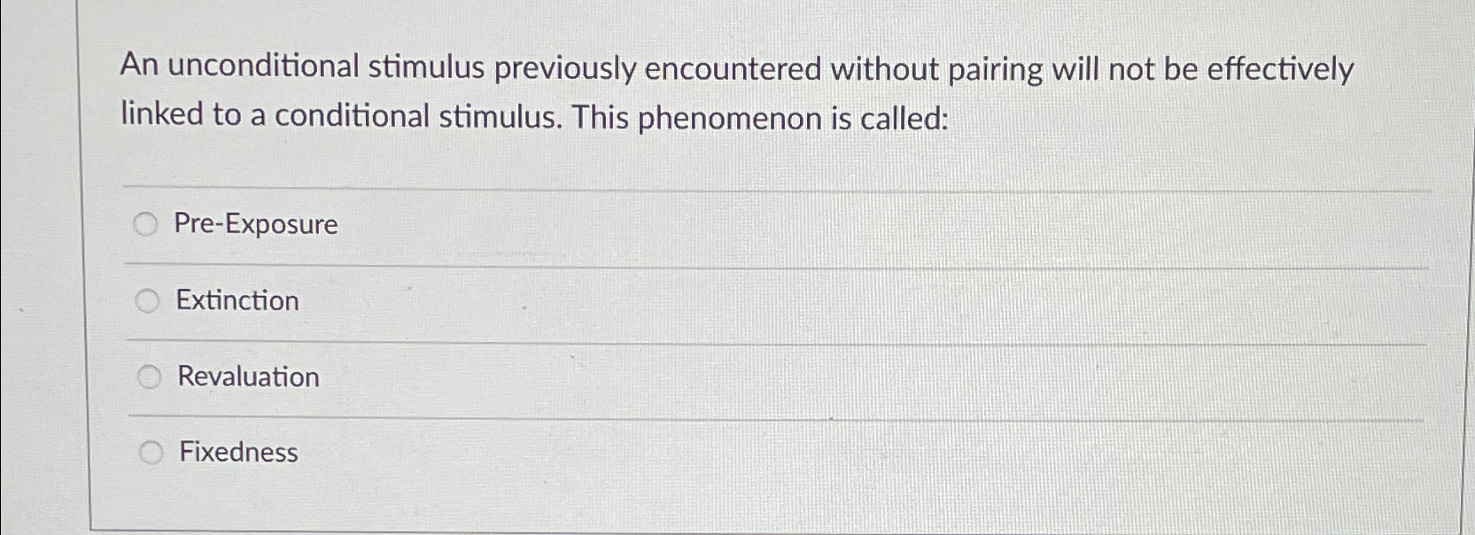 Solved An unconditional stimulus previously encountered | Chegg.com