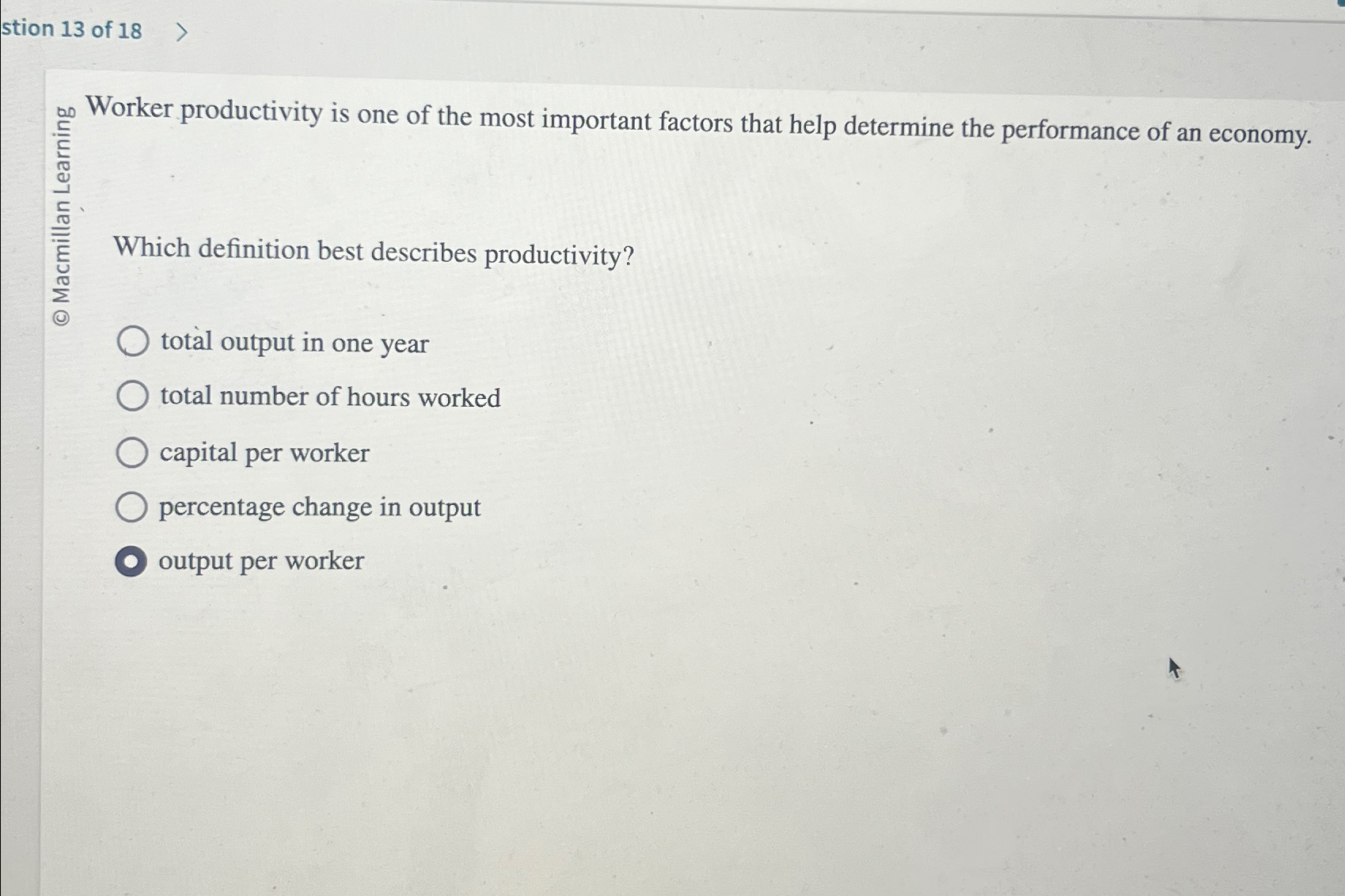 Solved stion 13 ﻿of 18Which definition best describes | Chegg.com