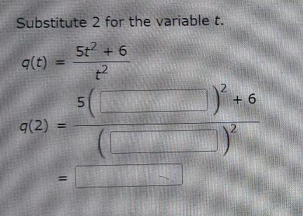 Solved Substitute 2 ﻿for the variable t. | Chegg.com