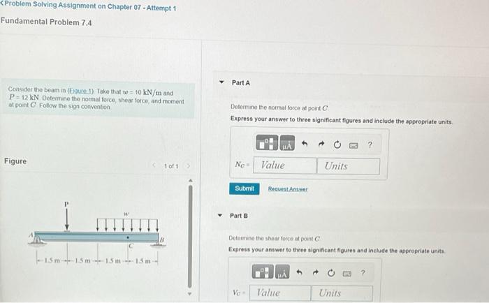 Solved Consider the beam in figure. Take that w=10kN/m and | Chegg.com