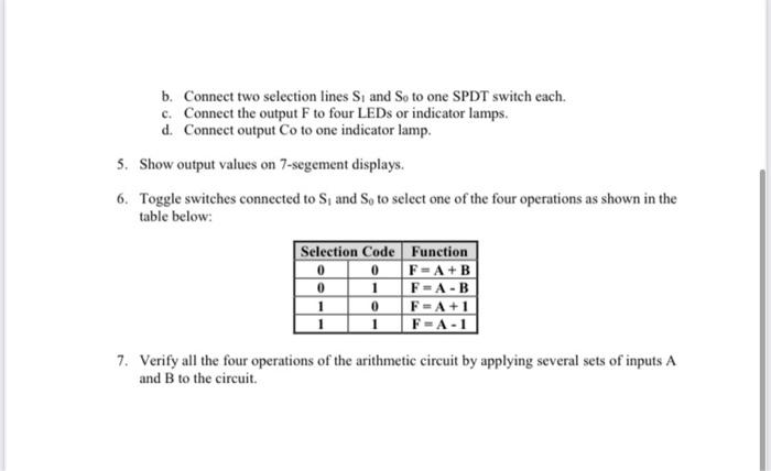 Binary Arithmetic Circuit You will design and | Chegg.com