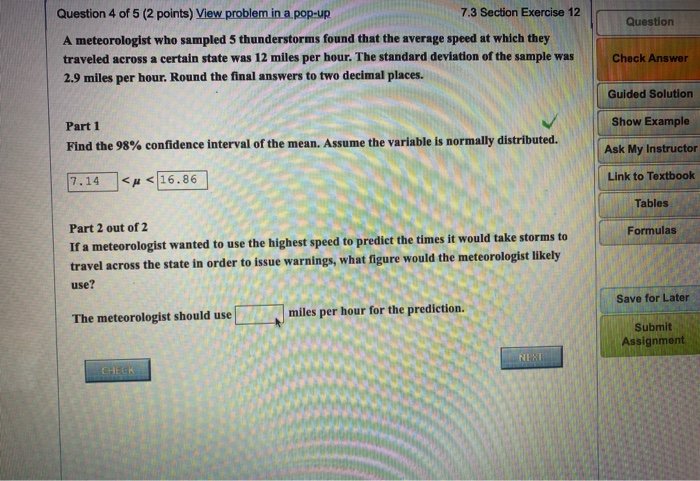 Solved the meteorologist should use _____ miles per hour for | Chegg.com