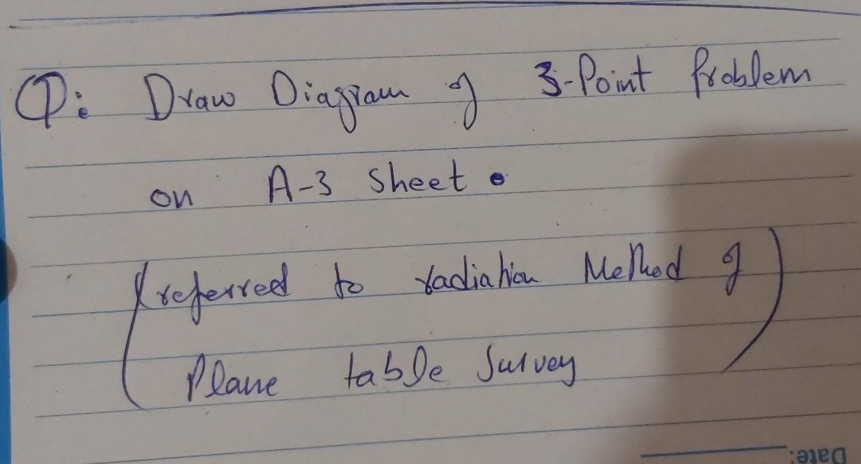 Solved Qe Q. Draw Diagram of 3-Point Problem 3- A-3 Sheet . | Chegg.com