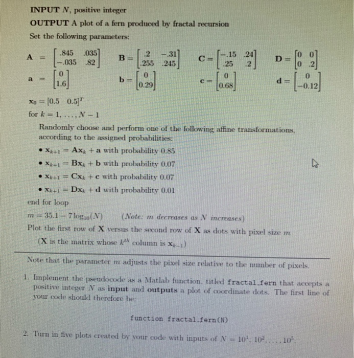 Solved [0] (1.6) c=1068] =(-0.12 INPUT N, positive integer | Chegg.com