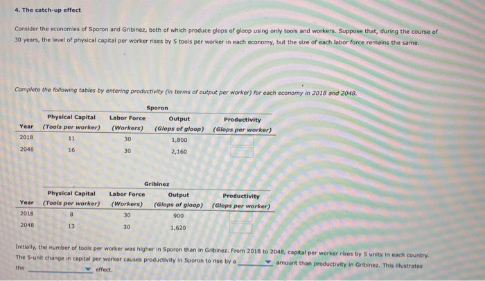 Solved 4. The catch-up effect Consider the economies of | Chegg.com