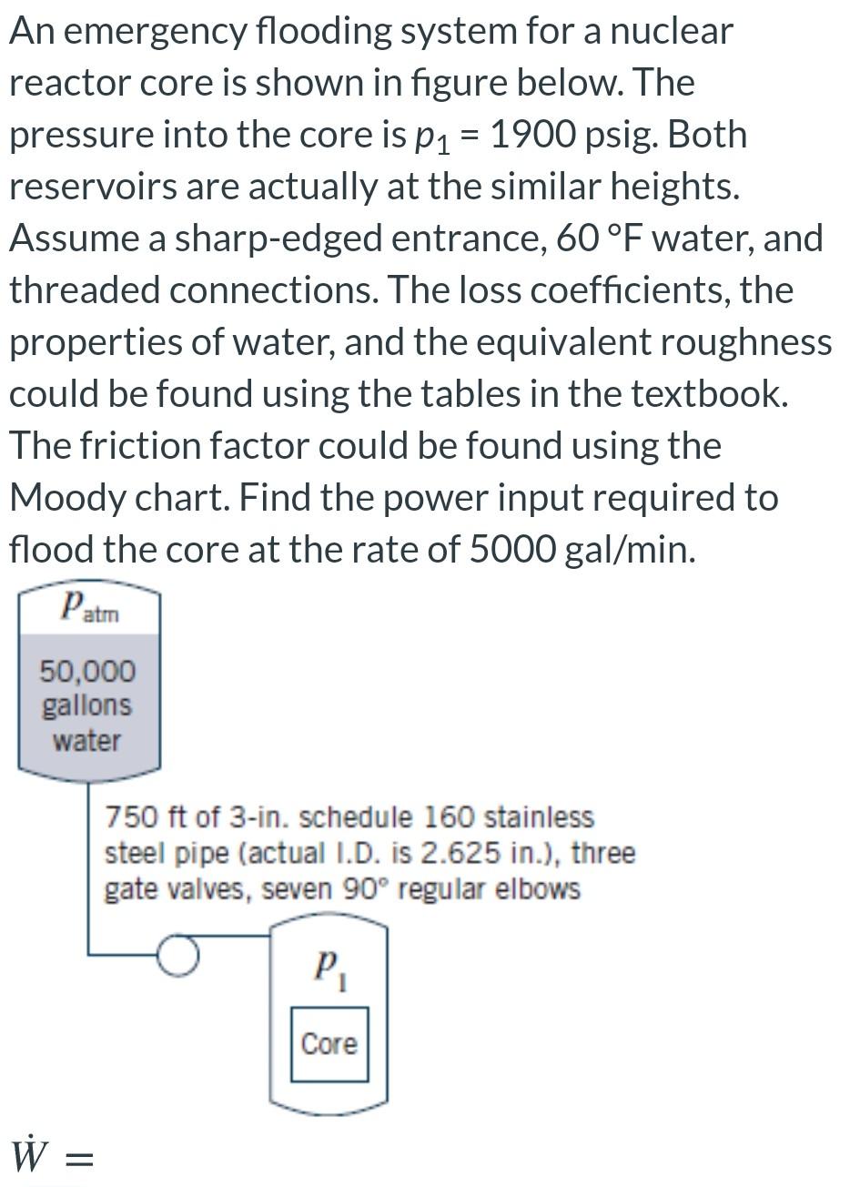 Solved An emergency flooding system for a nuclear reactor | Chegg.com