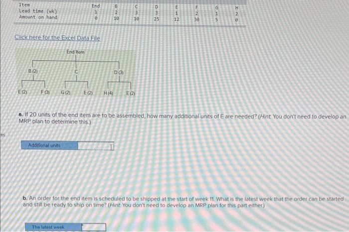 Solved Click here for the Excel Data Fle 0. If 20 units of | Chegg.com