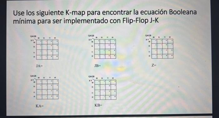 Complete this example-using flip-flop J-K (74LS73)Use | Chegg.com