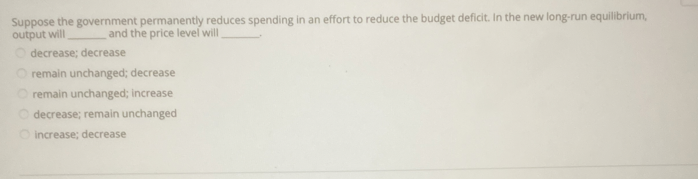 Solved Suppose the government permanently reduces spending | Chegg.com