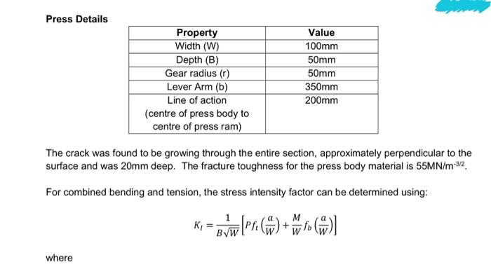 Solved A machine press shown below in FIG Q4 is operated by | Chegg.com