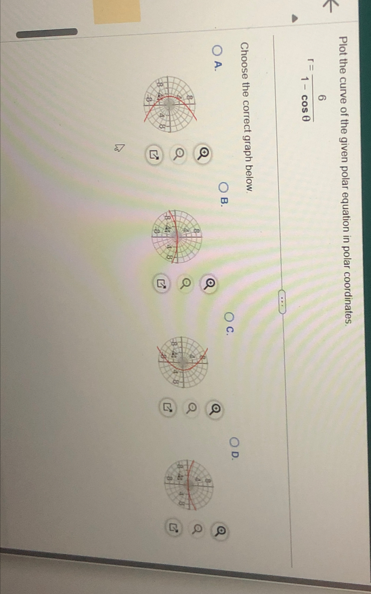 Solved Plot the curve of the given polar equation in polar | Chegg.com