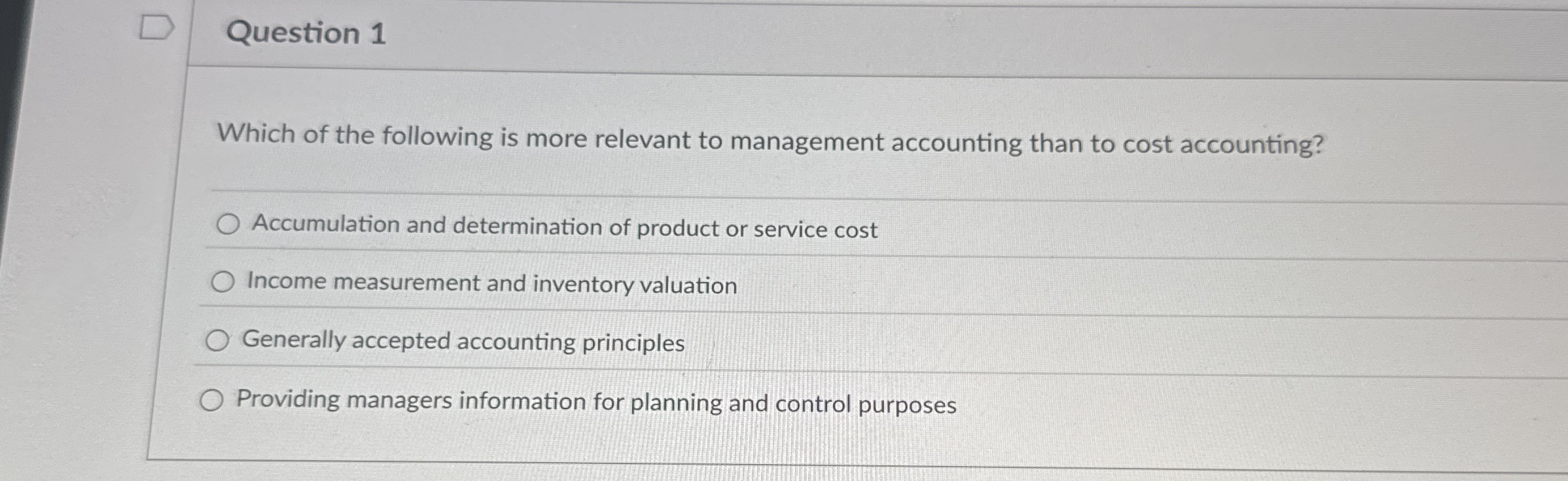 Solved Question 1Which of the following is more relevant to | Chegg.com