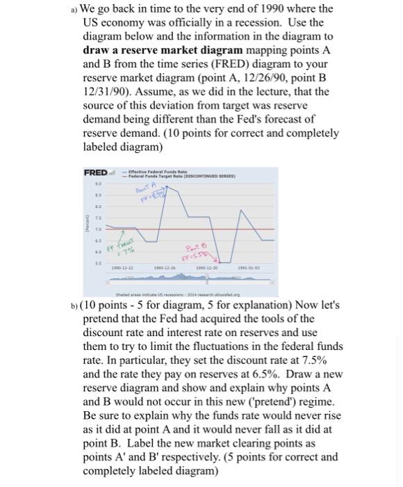 Solved a) We go back in time to the very end of 1990 where | Chegg.com