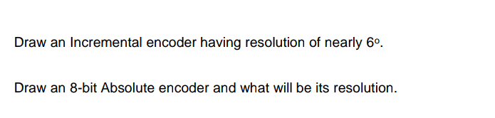 Draw an Incremental encoder having resolution of | Chegg.com