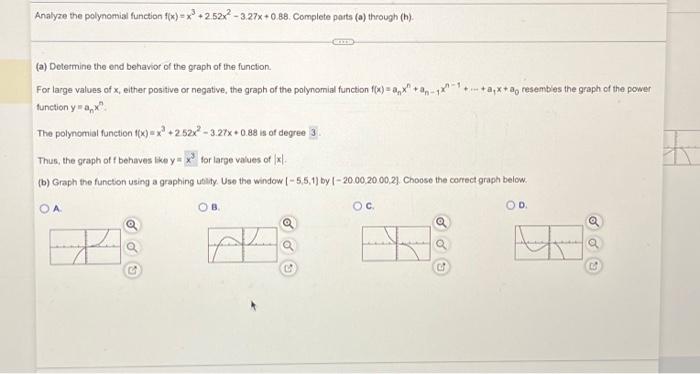 Solved Analyze the polynomial function f(x) = x³ +2.52x² | Chegg.com