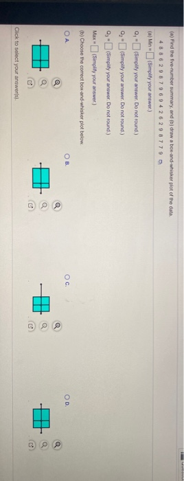 Solved (a) Find the five-number summary, and (b) draw a | Chegg.com
