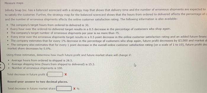 Solved Measure maps Infinity Snap inc. has a balanced | Chegg.com