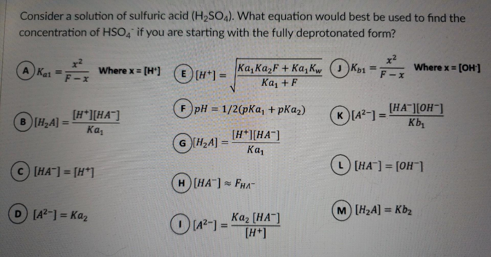 Solved Consider a solution of sulfuric acid (H2SO4). What | Chegg.com