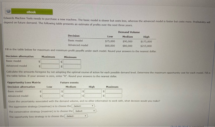 eBook Edwards Machine Tools needs to purchase a new | Chegg.com