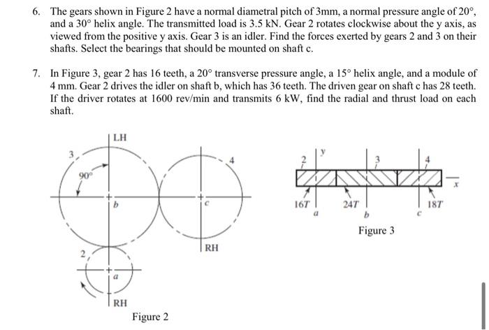 Solved 6. The gears shown in Figure 2 have a normal | Chegg.com