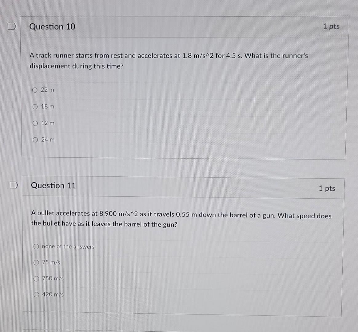 Solved A track runner starts from rest and accelerates at | Chegg.com