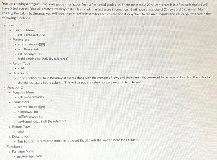 Solved You are creating a program that reads grade | Chegg.com