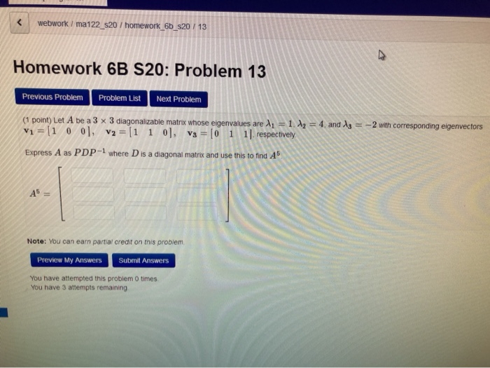 Solved Webwork Ma122 520 Homework 6b S20 13 Homework 6b