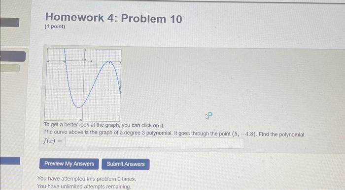 Solved Homework 4: Problem 10 (1 point) To get a better iook | Chegg.com