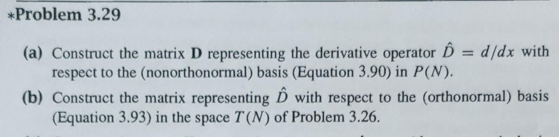 (a) Construct the matrix D representing the | Chegg.com