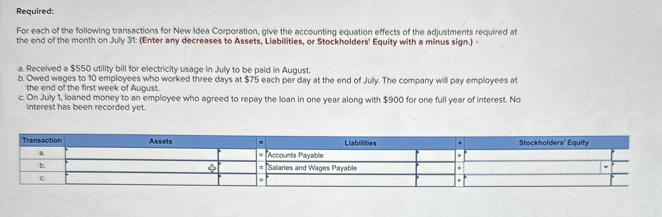 Solved Required:For each of the following transactions for | Chegg.com