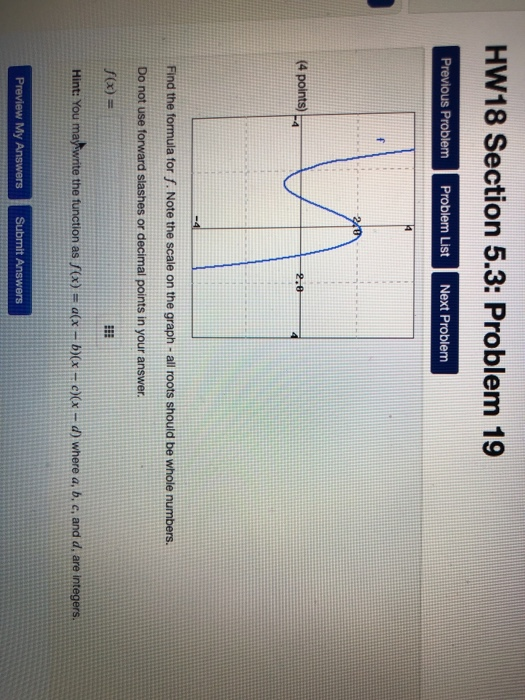 Solved HW18 Section 5.3: Problem 19 Previous Problem Problem | Chegg.com