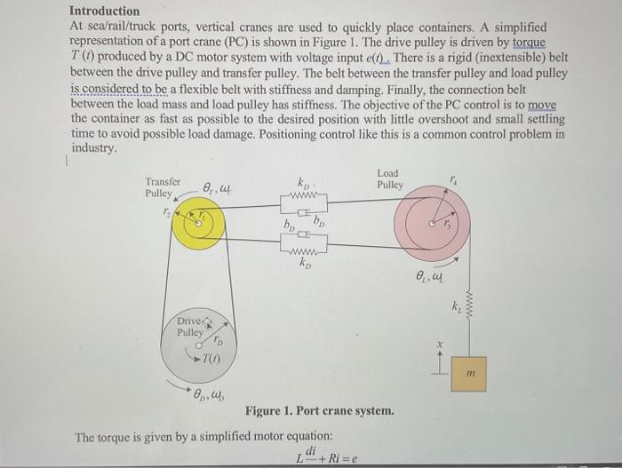 Solved Introduction At sea/rail/truck ports, vertical cranes | Chegg.com