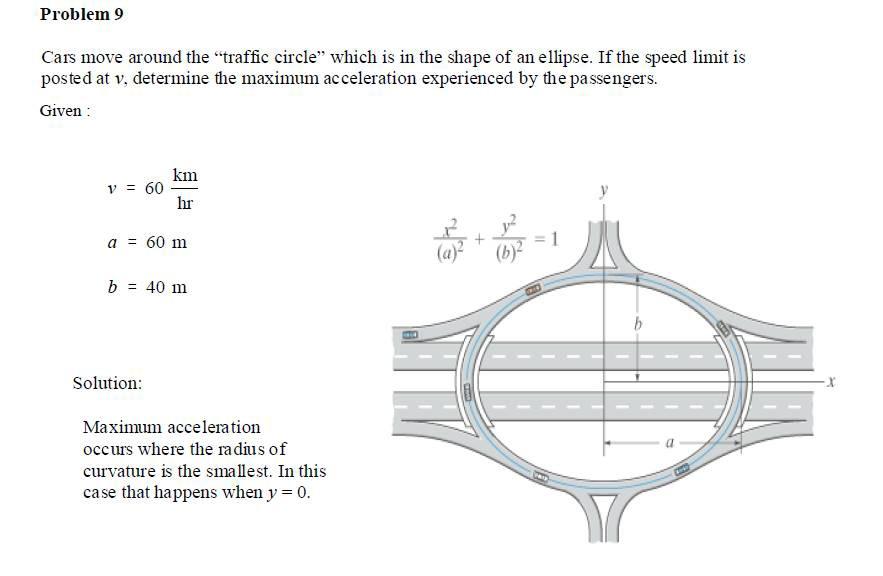 Solved Cars move around the "traffic circle" which is in the | Chegg.com