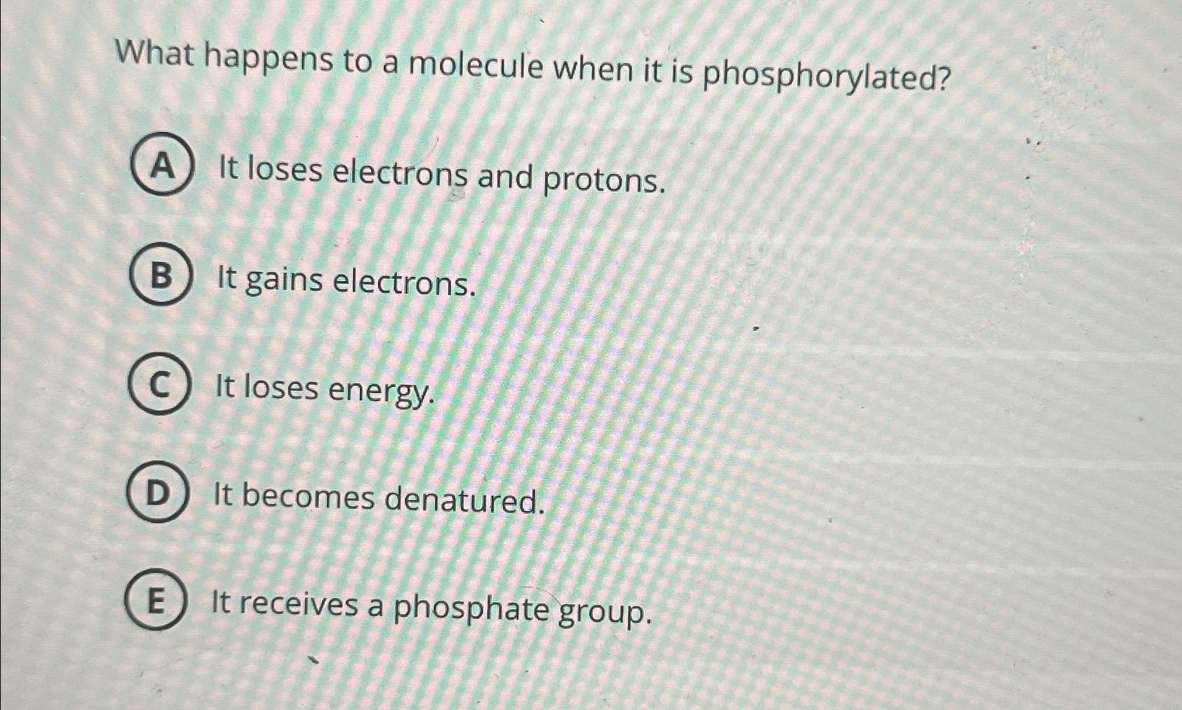 Solved What happens to a molecule when it is | Chegg.com