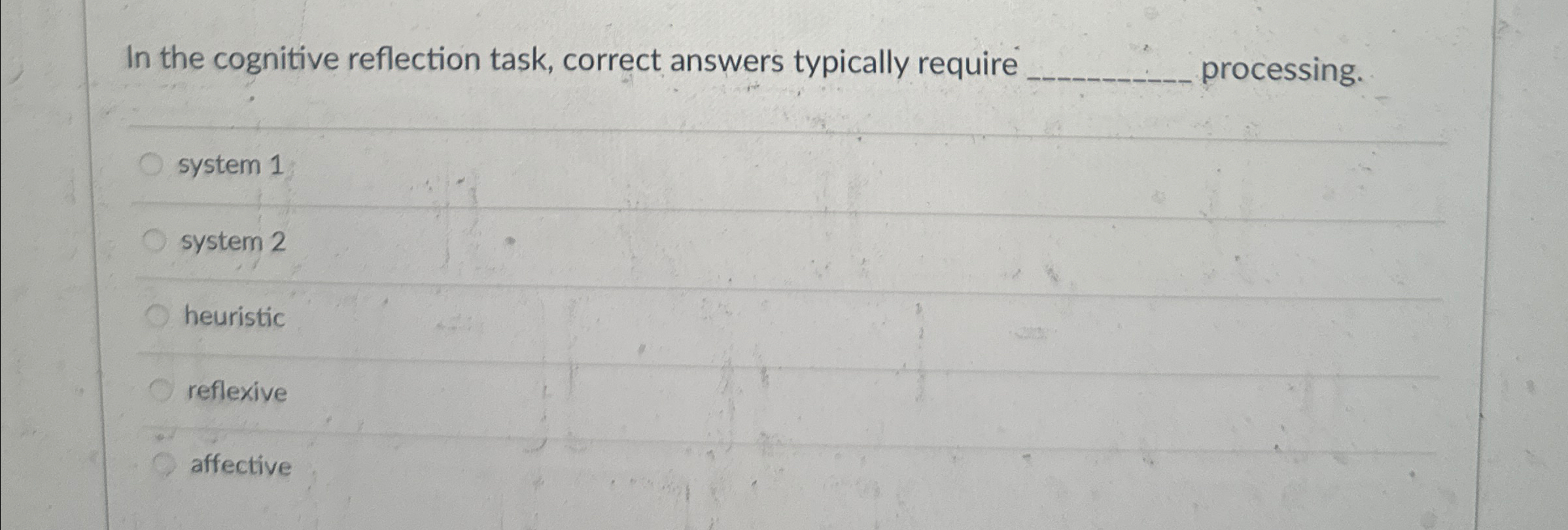Solved In The Cognitive Reflection Task Correct Answers