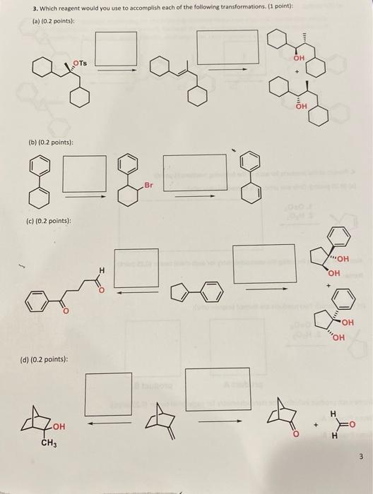 Solved which reagent would you use to accomplish each of the | Chegg.com