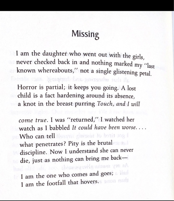 write a reflection and a response about the poem | Chegg.com