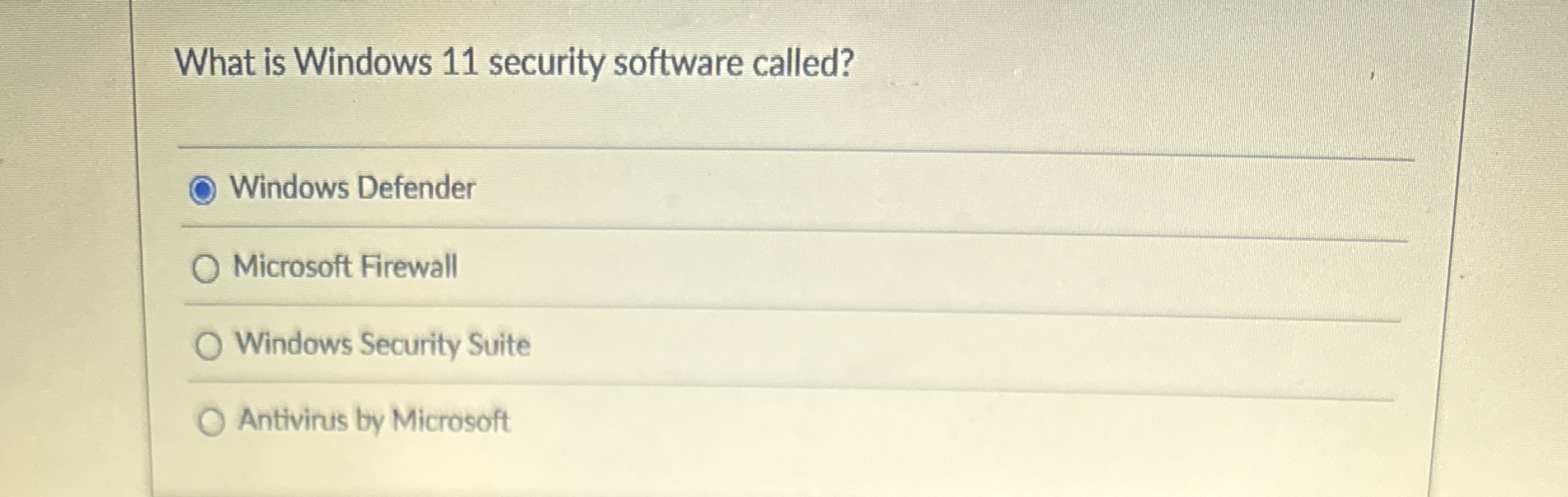 What is Windows 11 ﻿security software called?Windows | Chegg.com