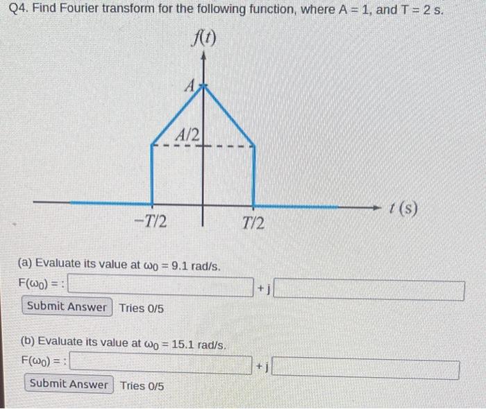 Solved Q4 Find Fourier Transform For The Following