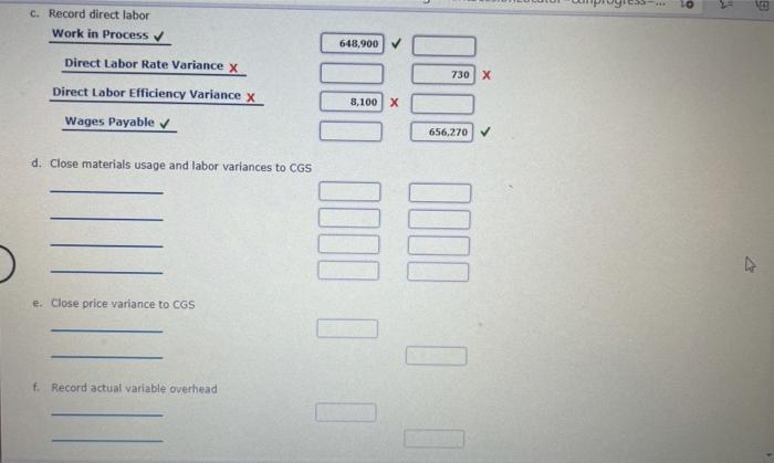 Solved Basic Variance Analysis, Revision of Standards, | Chegg.com