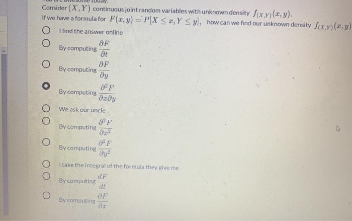 Solved Consider (X, Y) continuous joint random variables | Chegg.com