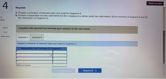 Solved Exercise 6-14A (Algo) Segment elimination decision LO | Chegg.com
