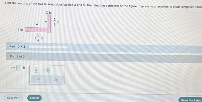 Solved Find the lengths of the two missing sides labeled a | Chegg.com