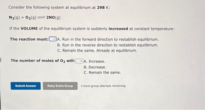 Solved Consider the following system at equilibrium at 573 K | Chegg.com
