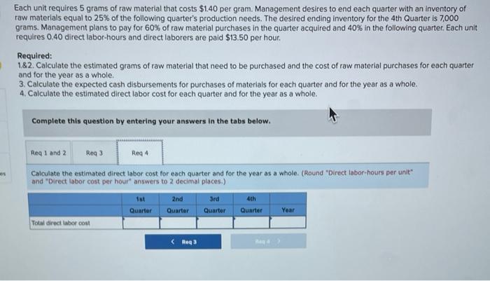 Solved Exercise 8-16 Direct Materials and Direct Labor | Chegg.com