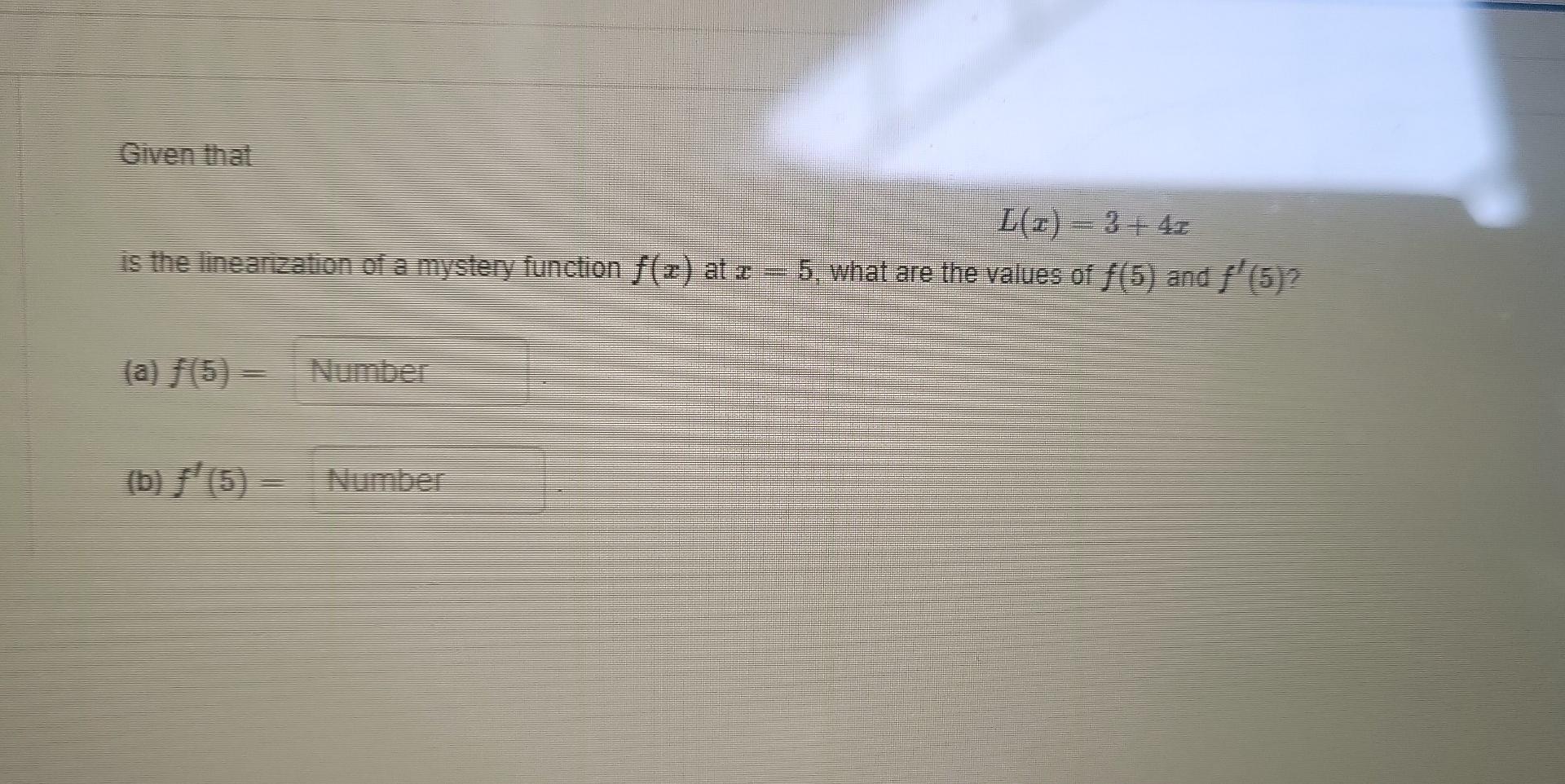 Solved Lx34x Is The Linearization Of A Mystery Function 
