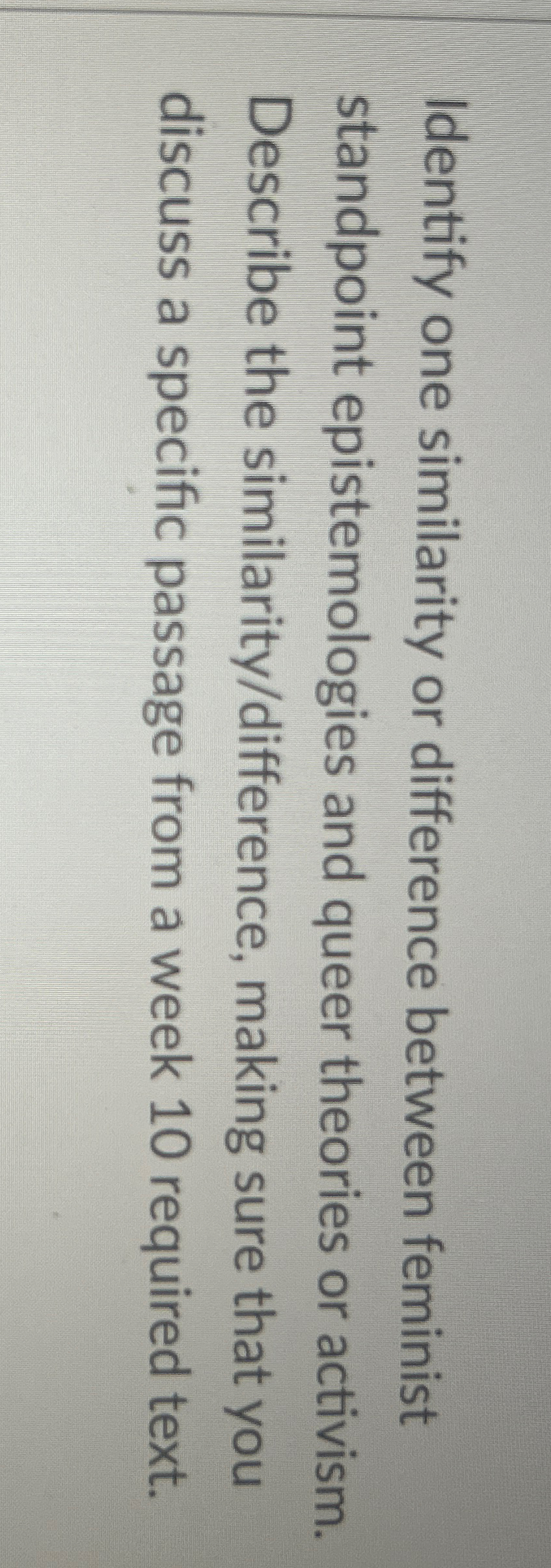 Solved Identify one similarity or difference between | Chegg.com