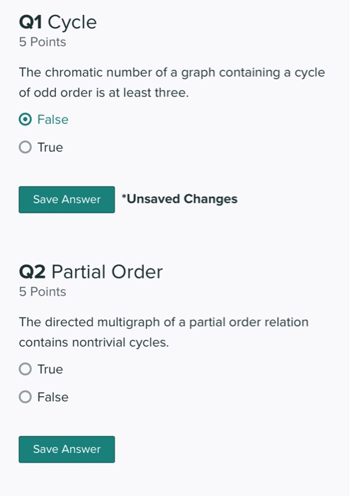 Solved Q1 Cycle 5 Points The chromatic number of a graph | Chegg.com